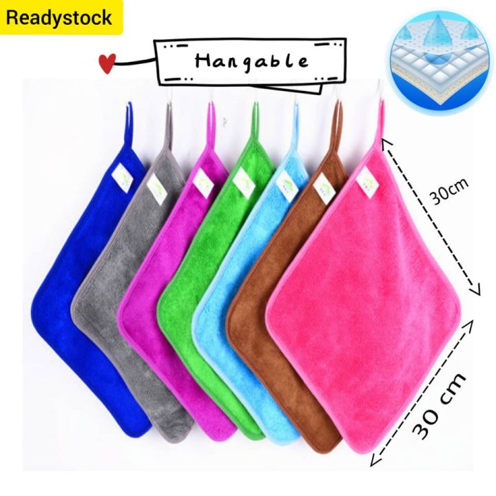 🇲🇾 Double-layer Thick Hangable Absorbent kitchen cleaning towels ...