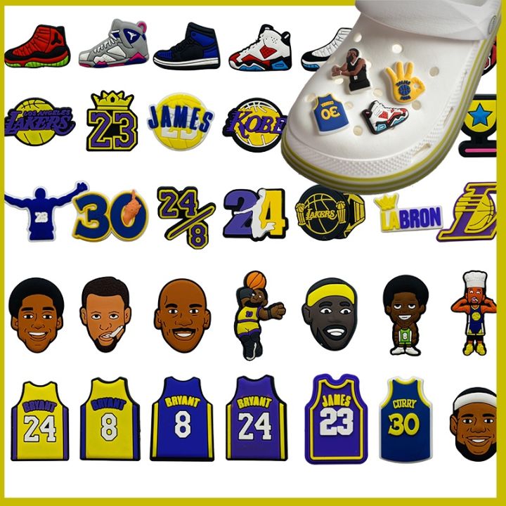 Croc Jibz NBA Professional Star Basketball DIY Shoes Charm Button ...