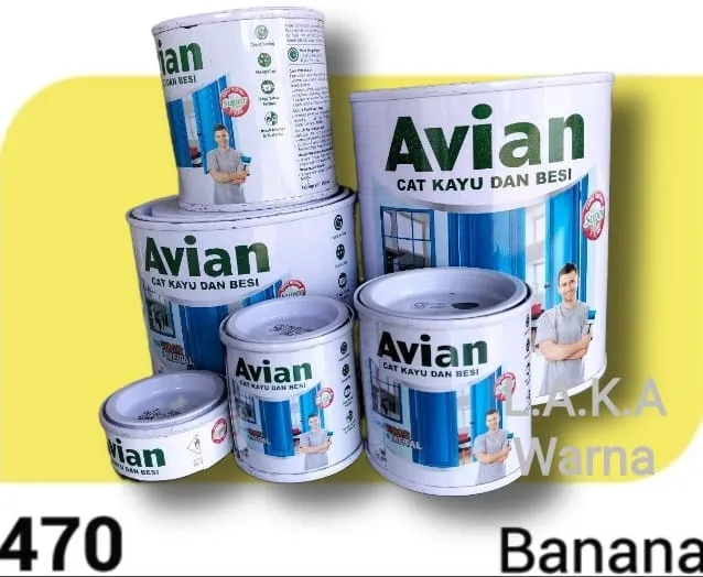 Cat Avian Kayu Besi Warna 470 Banana ( Kuning Muda) 100cc dan 200cc ...