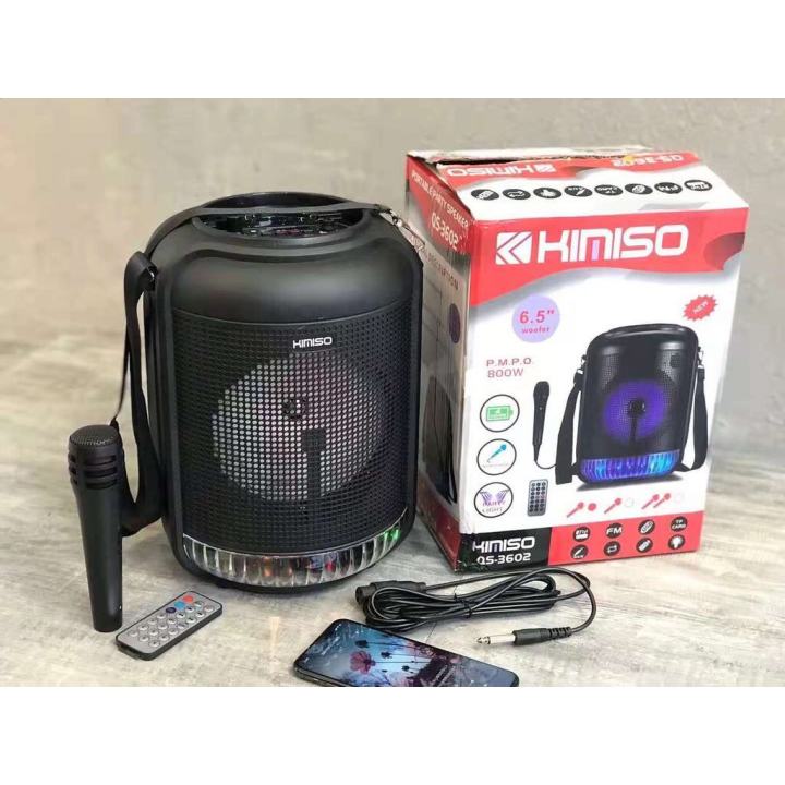 KIMISO QS-3602 PORTABLE PARTY SPEAKER (WITH MICROPHONE) | Lazada PH