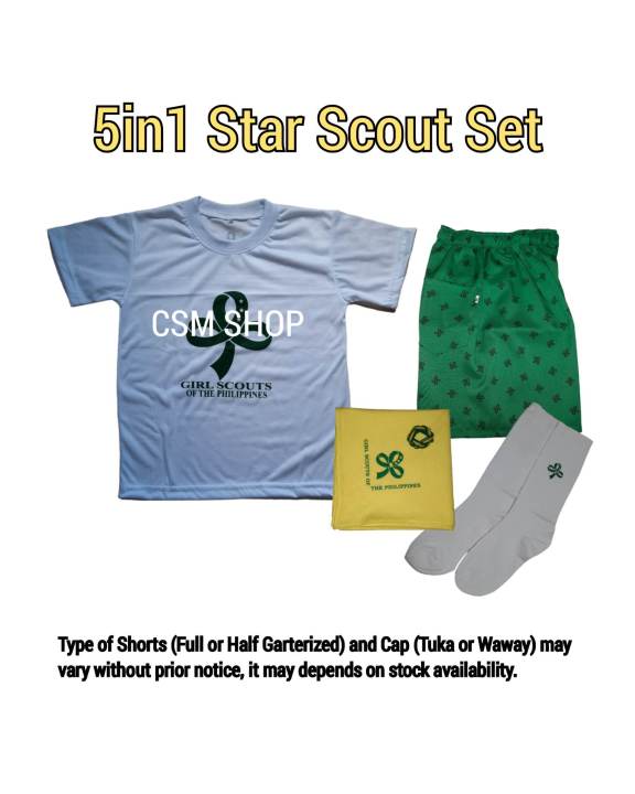 [School Uniform] Girl Scout Uniform - 5in1 Star Scout Set or Shirt Only ...
