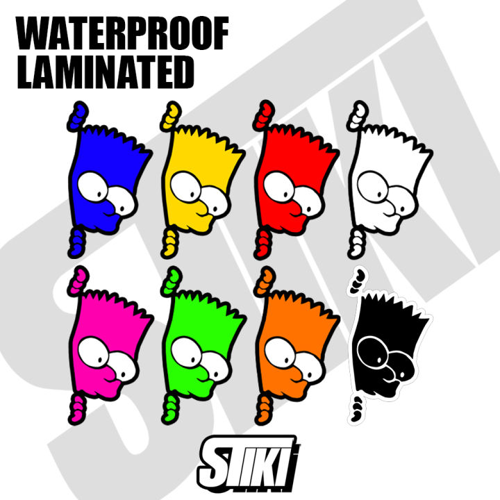 Bart Simpson Peeking Vinyl Sticker WATERPROOF | Lazada