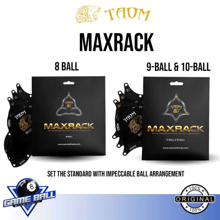 TAOM MAXRACK 9 Ball & 10 Ball, 8 Ball - Billiard Ball Rack (3pcs per ...