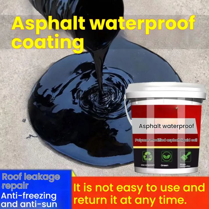 Polymer Modified Asphalt Waterproof Coating - Oil-Based Roof Leak ...