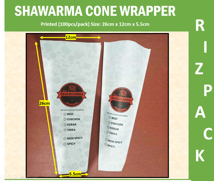 100Pcs Shawarma Cone Wrapper | Lazada PH