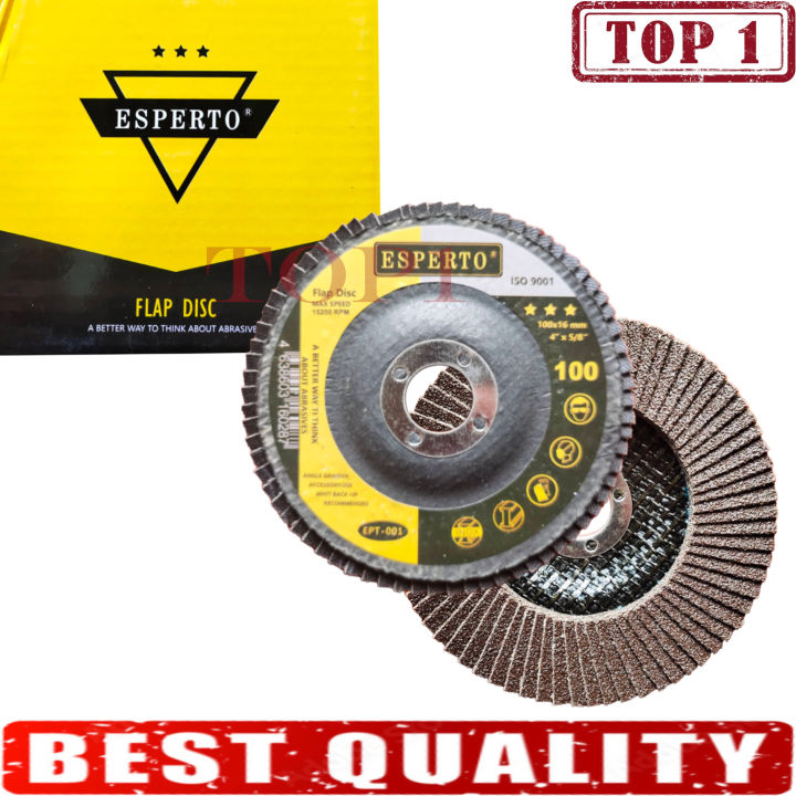 Esperto Flap Disc 10pcs per box #24 #36 #60 #80 #100 #120 Sold Per Box ...
