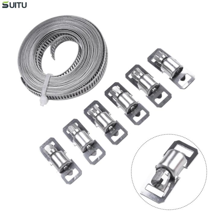 automalls Hose Pipe Clamp 9 8ft Adjustable Design in Stainless Steel ...