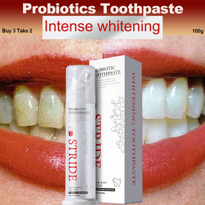 Teeth Cleaning Whitening Toothpaste Removes Stains Seaweed Probiotic ...