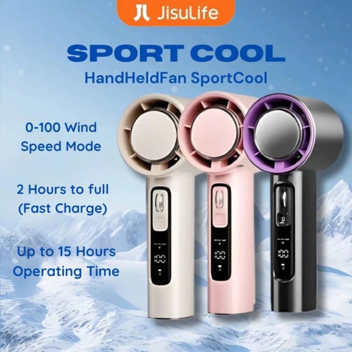 Sport Cool Portable Handheld Fan Rechargeable 100Gear Mini Bladeless ...