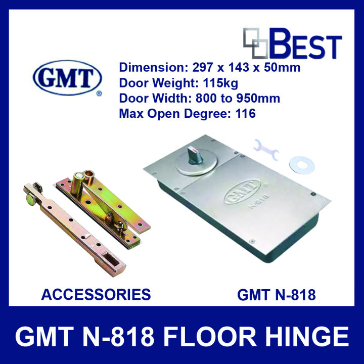 GMT N-818 Floor Hinge Door Closer (100% Original Authentic) for Wood ...