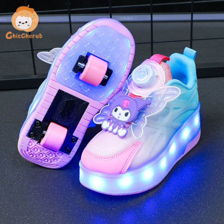 CC Girls' Roller Shoes Invisible Four Wheels Retractable Children's ...