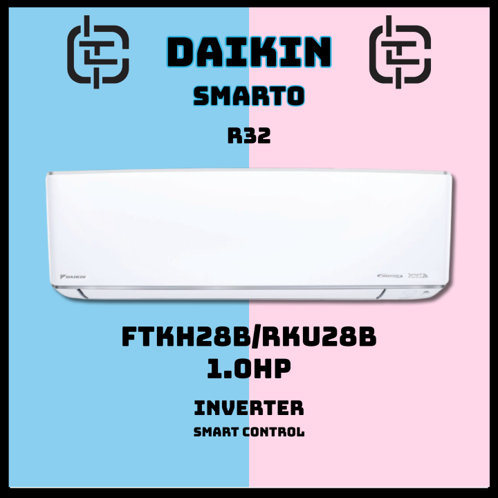 Daikin Smarto Premium Inverter Wall Mounted R32 1 0hp Ftkh28b Rku28b