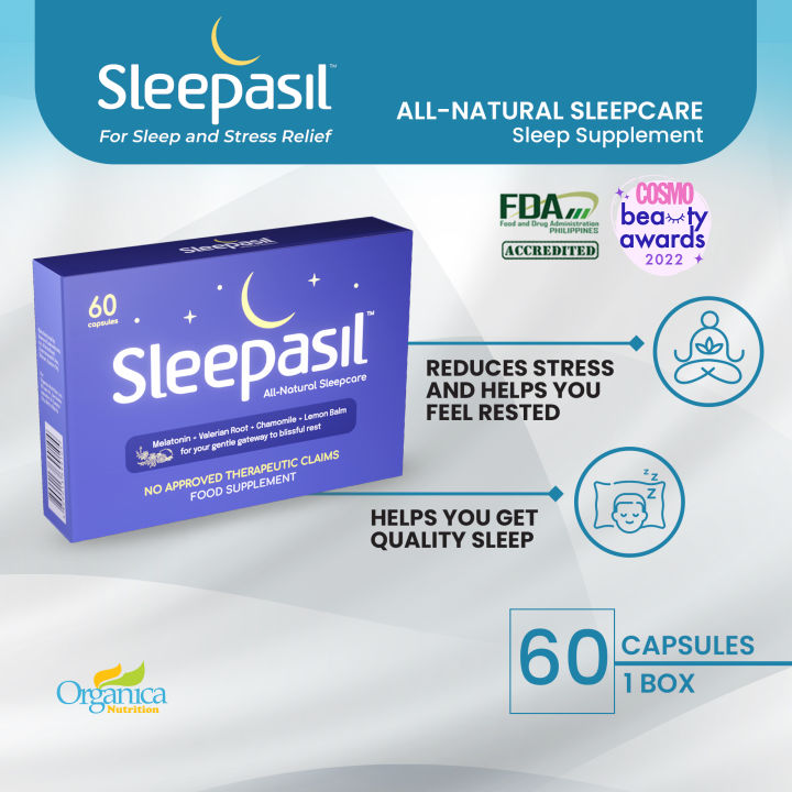 [For Sleep & Stress Relief] Sleepasil Melatonin Supplement (1 box ...