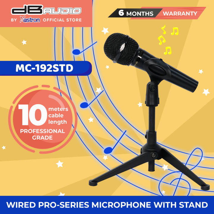 Db Audio MC-192STD Wired pro-series microphone with stand | 10 meters ...