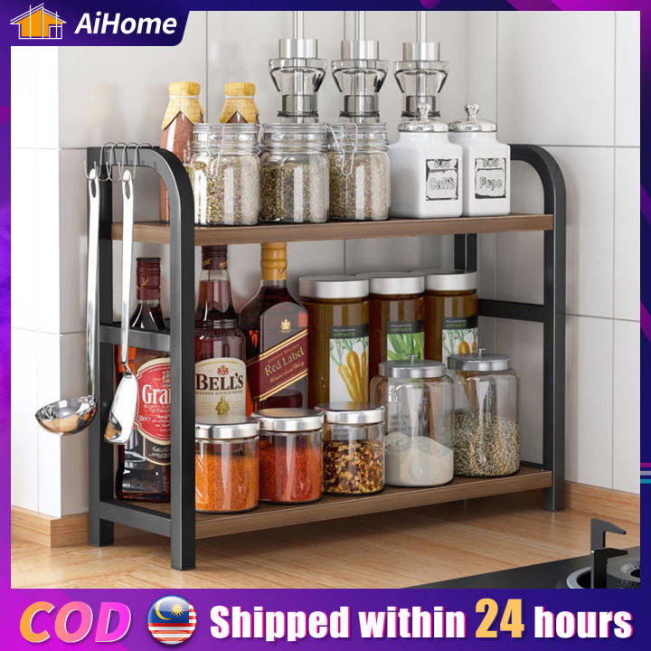 Kitchen Spice Rack Stainless Steel Kitchen Condiment Rack Seasoner Rack ...