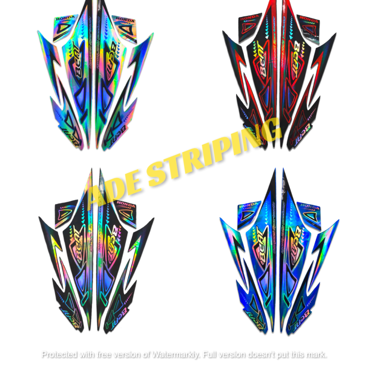 STIKER STRIPING LIS LES BODY MOTOR HONDA BEAT KARBU 2012 VARIASI ...