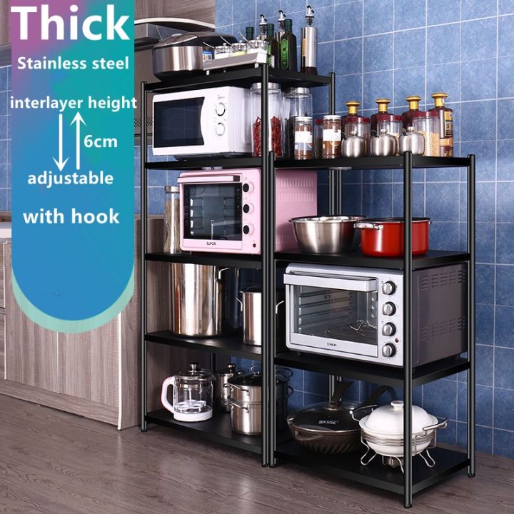 Multifunctional Adjustable Stainless Kitchen Shelf Pots Microwave Oven ...