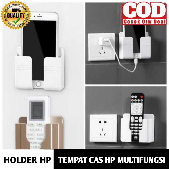 HOLDER HP Charger Remote Tempel Tembok / Hanger Tempel Murah / Holder ...