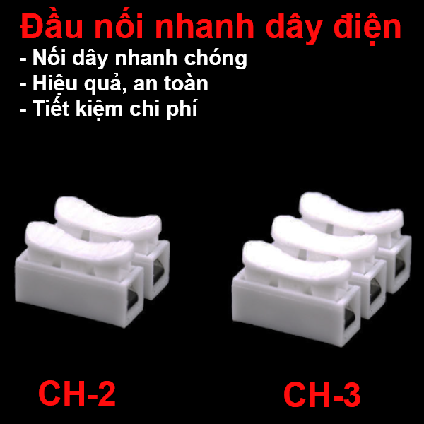 (5 cái) Cút nối, đầu nối nhanh dây điện CH-2/CH-3 | Lazada.vn