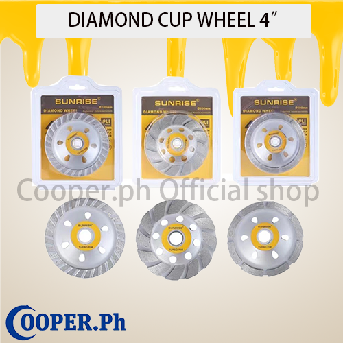 Sunrise Diamond Cup Wheel 4" Concrete Grinding Disc Heavy Duty | Lazada PH