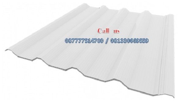 Atap UPVC Alderon Twinwall Semi Transparan Putih panjang 5 meter ...