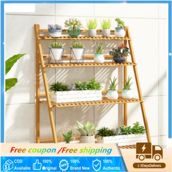 【🇵🇭LOCAL SHIP】3 or 4 Tier Layers Water Resistant Bamboo Garden Rack ...