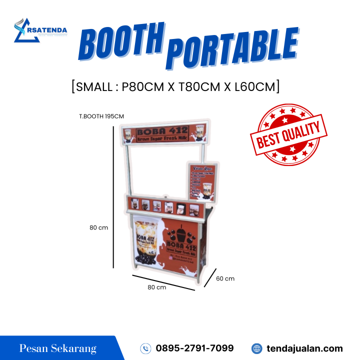 BOOTH PORTABLE EVENT DESK BOOTH JUALAN MINIMALIS MEJA LIPAT SMALL ...