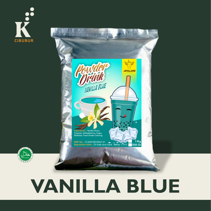 rasa Vanilla Blue Bubuk Minuman Bubble Powder Drink Javaland 1kg ...