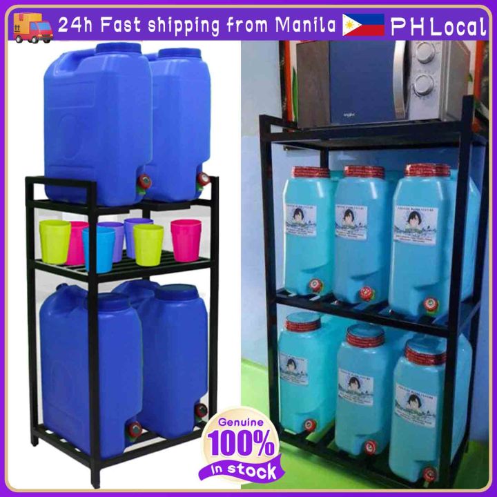 3 Layers Water Rack Stand with Microwave Oven Stand Storage Rack Heavy ...