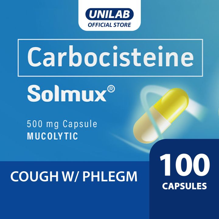 Unilab Solmux 500 mg 100 Carbocisteine Capsules - Fast and Trusted ...