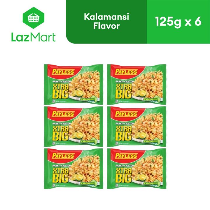 Payless Xtra Big Pancit Canton Kalamansi 125g - Pack of 6 | Lazada PH