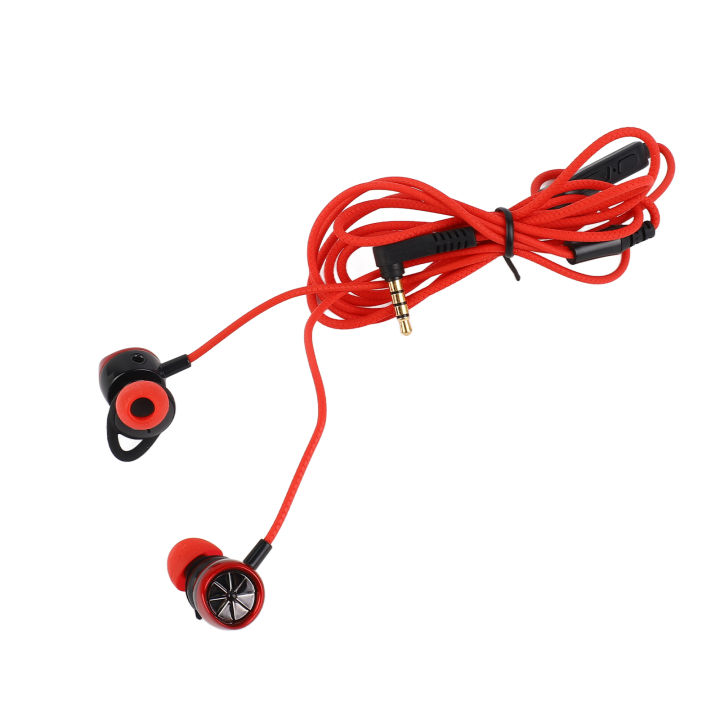 Wired Gaming Earbuds Headset Curved Ear Wings Dual Microphone Clear ...