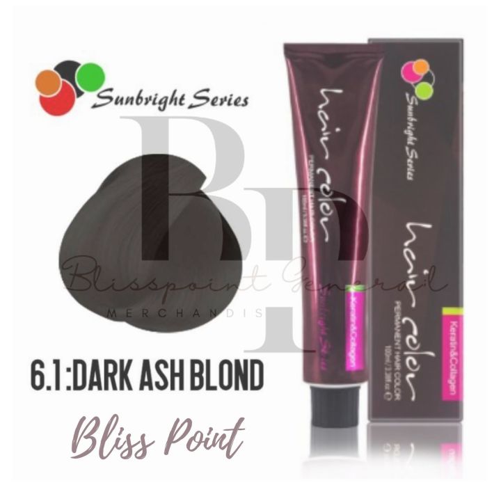 Sunbright Series Hair Color 6.1 Dark Ash Blond (Ash) 100g Hair Color ...