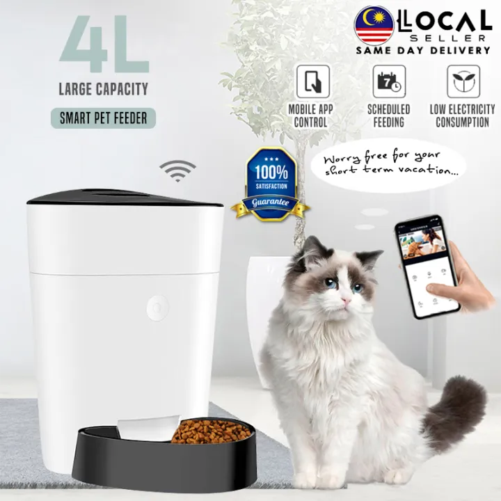 6L WIFI Automatic Smart Food Dispenser Feeder For Pets Cat Dog With ...
