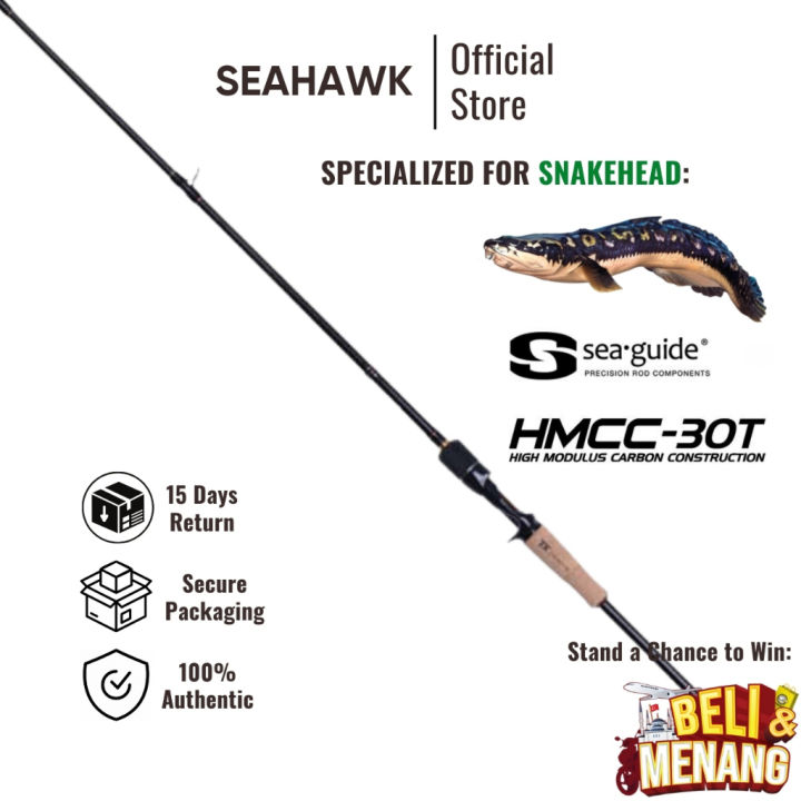 Team Seahawk Royal Channa FREE Cap | Sea Guide + 30 T Carbon Fast ...