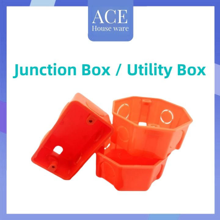 PVC Orange Junction Box/ Utility Box / Cover ( FOR ELECTRICAL ) | Lazada PH