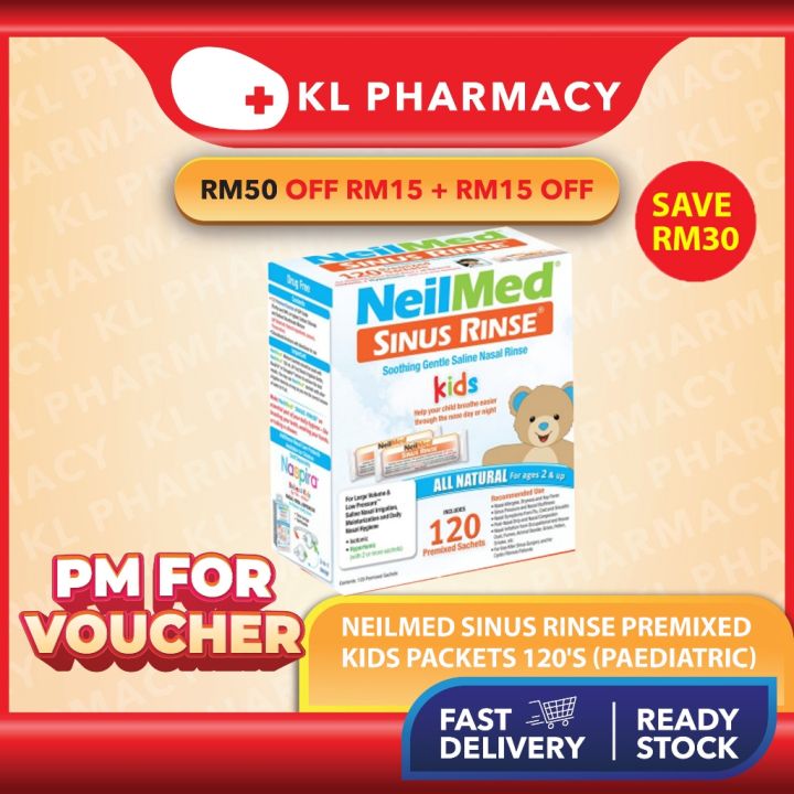 KIDS NeilMed Sinus Rinse Premixed Kids Packets 120's (Paediatric) | Lazada