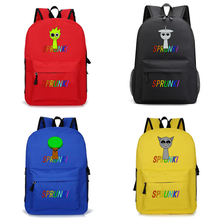 Sprunki Owakcx Clukr Gray Backpack for kids Polychrome Student Large ...