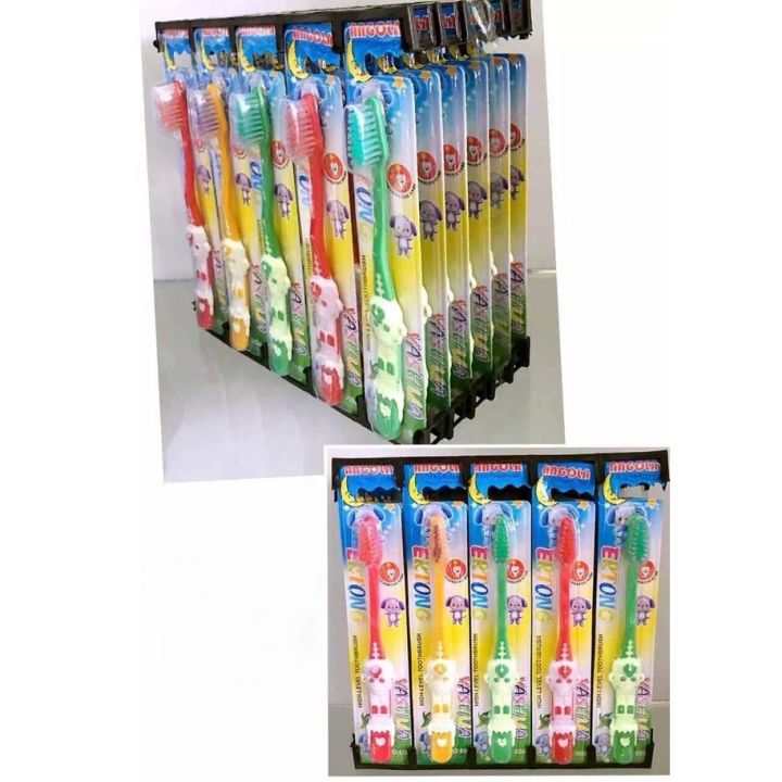 DVDEALS Kiddie Toothbrush - Dinosaur Monkey Rabbit Tiger Animal Design ...