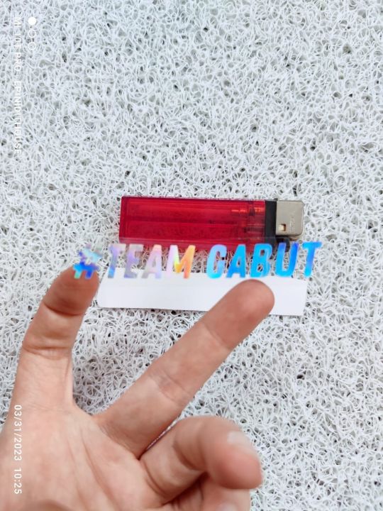 Stiker Team Gabut Viral Gaul Hologram Dashboard Motor Helm Sepeda HP ...