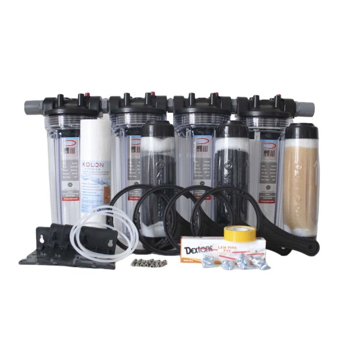 Filter Air Sumur Bor / PDAM Premium 4 Tahap SPIR - KINNOYAMA | Lazada ...