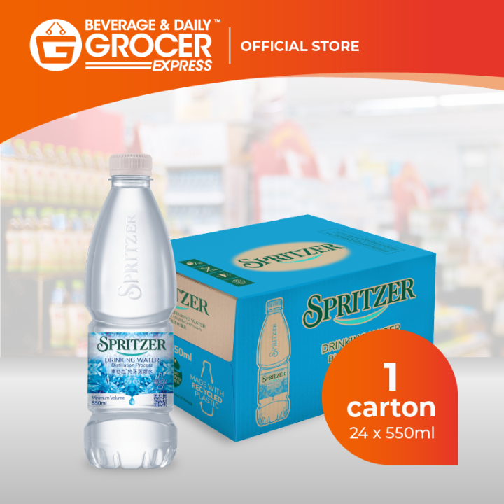 Spritzer Distilled Drinking ‎Water‎ (24 ‎x‎ 550‎ml) 1 Carton | Lazada