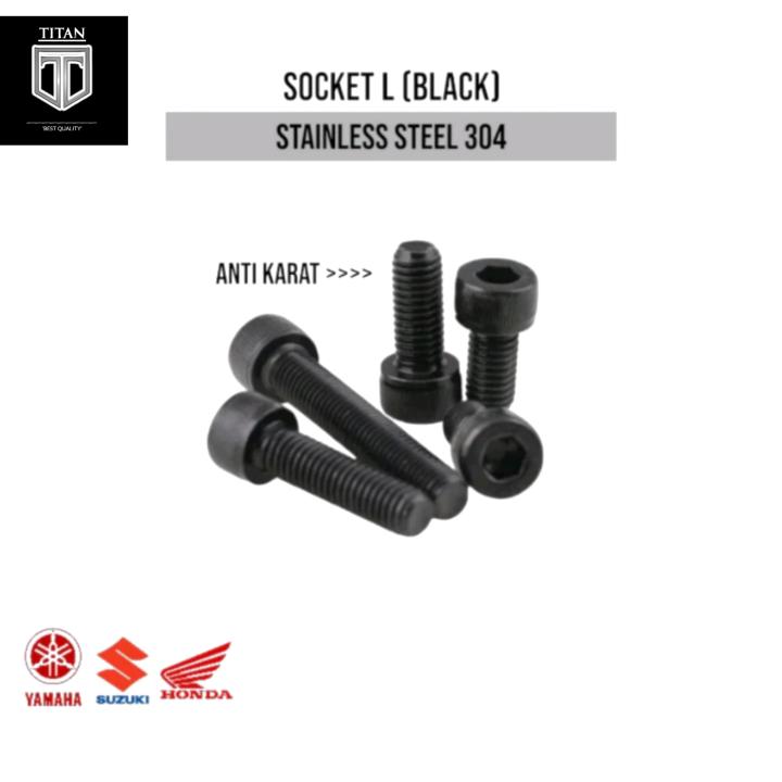 (25pcs) Baut soket M2 x 20mm baut L stainless 304 Baut Socket head drat ...