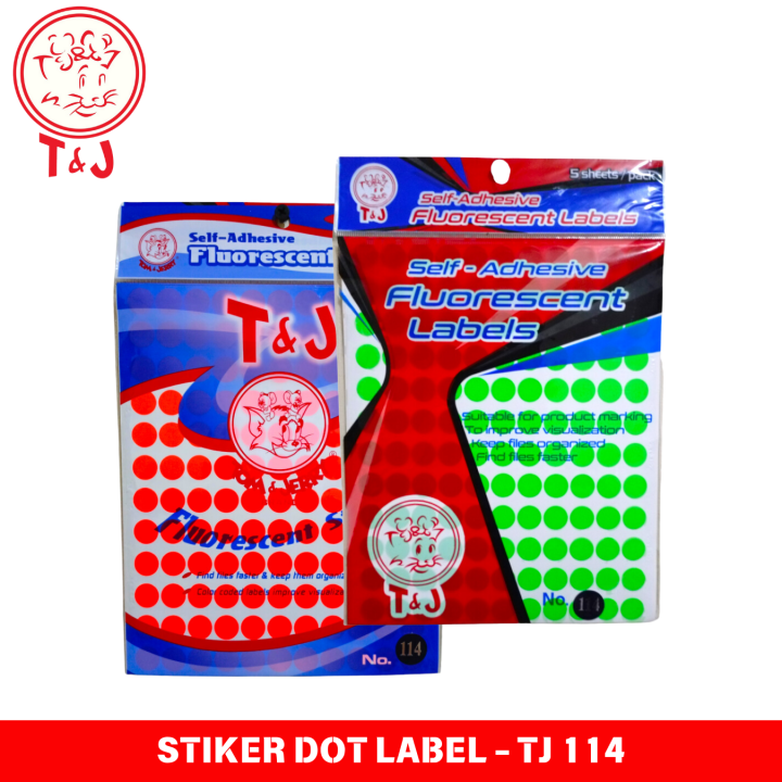 TOM & JERRY Sticker Dot Label Warna TJ 114 - 5 Lembar 660 Pcs Stiker ...