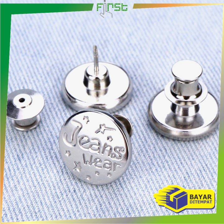FH-P202 Kancing Celana Jeans Kancing Jepret Pinggang Adjustable ...