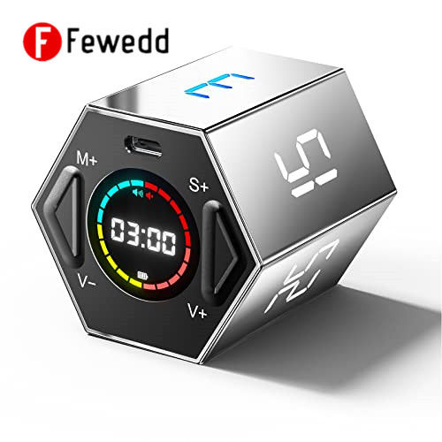 Timer, Digital Cube Timer, Hexagon Visual Magnetic Flip Focus Timer ...