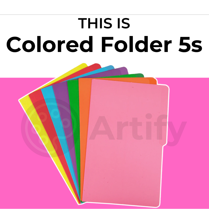 Colored folder 5pcs per pack plain folder colored | Lazada PH