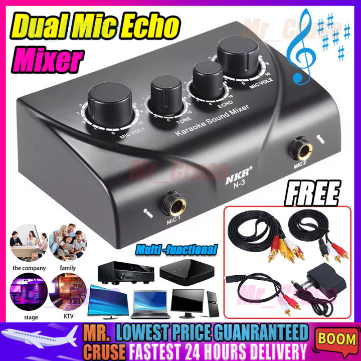 🇵🇭 Audio Mixer Amplifier Karaoke Echo Sound Mixer Professional Audio ...