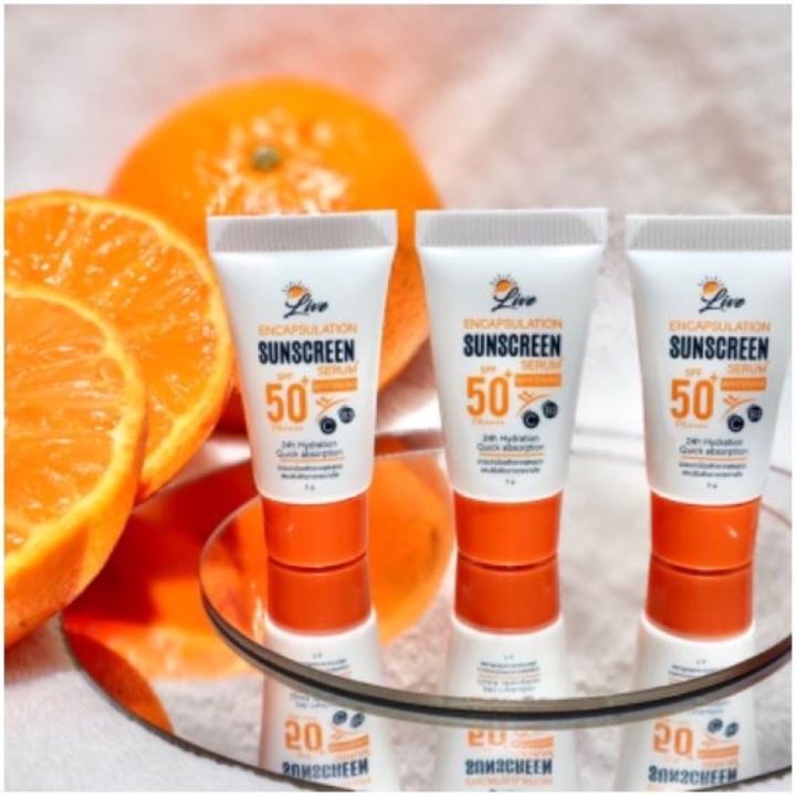 กันแดดลีฟ LIVE Sunscreen 5 กรัม 3หลอด | Lazada.co.th