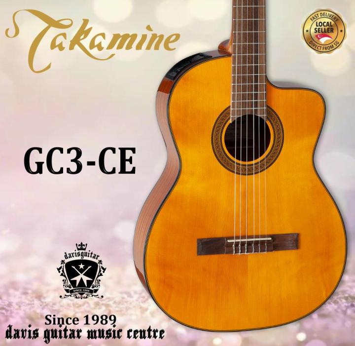 Takamine GC3-CE Electric Classical Guitar Solid Cedar Top, Mahogany Side and back (2 Days ...